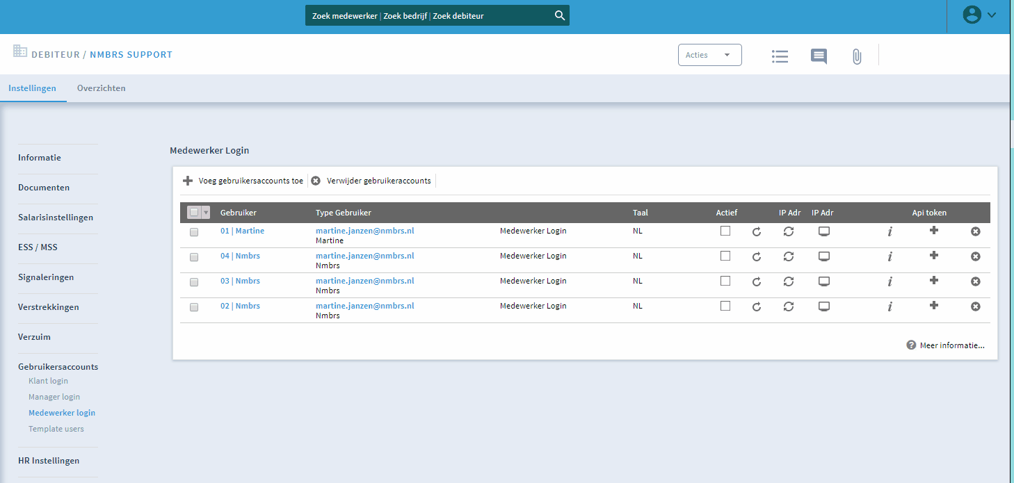 Medewerker login (ESS) aanmaken, verwijderen, inloggen en e-mail ...
